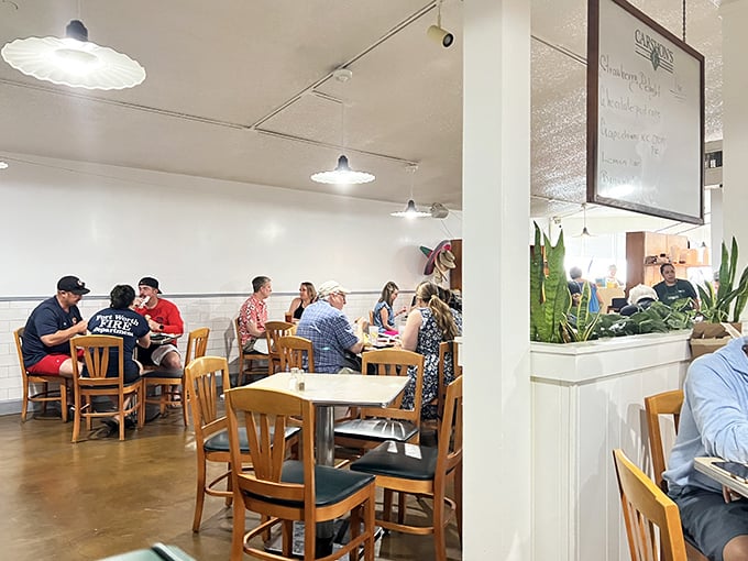 The dining room hums with the satisfied murmurs of patrons experiencing what might be the best lunch decision they've made all week.