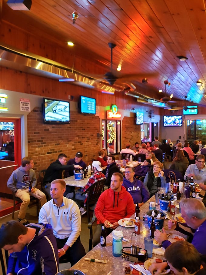 When the Bengals are playing, the dining room transforms into Cincinnati's living room, with strangers united by chicken and hometown pride.