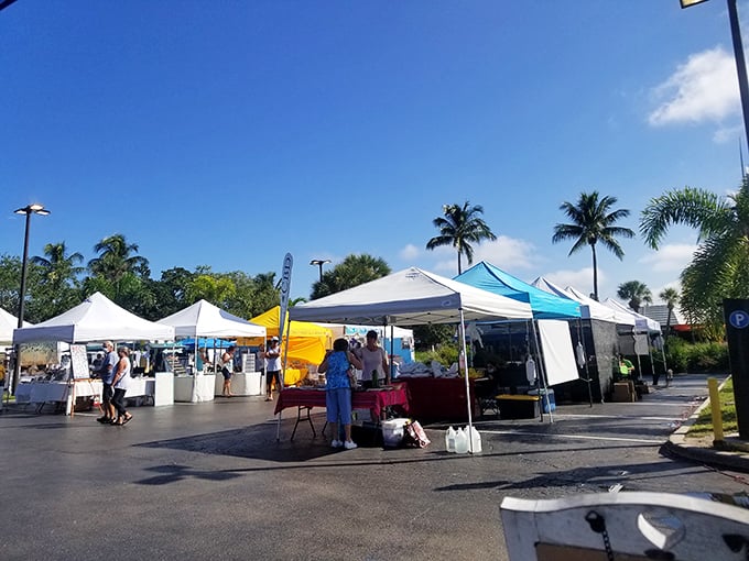 The farmers market proves that paradise isn't just about beaches—it's also about scoring locally grown mangoes and handcrafted treasures under Florida sunshine.
