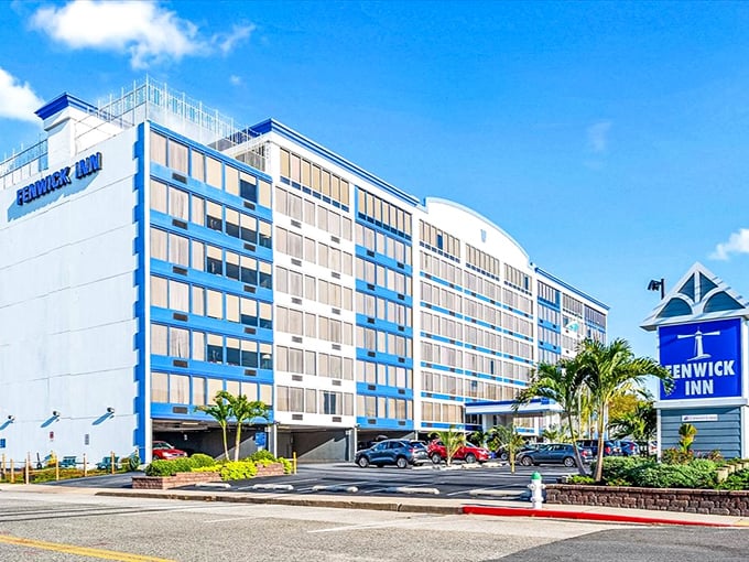 The Fenwick Inn stands as a beacon of affordable coastal accommodations. Test-drive beach living before committing to your forever sand castle.