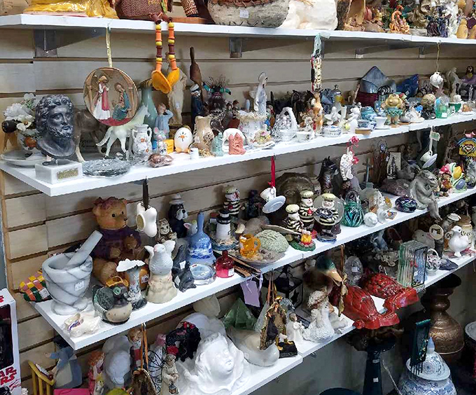 Ceramic figurines and tchotchkes galore – someone's grandmother's collection has found its way to retail heaven.