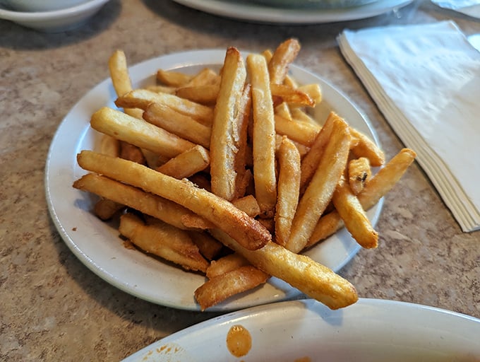 French fries so perfectly golden and crisp, they make you wonder why we don't start every day with these instead of cereal.