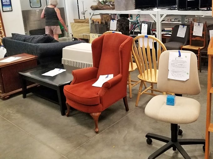 Furniture finds that span decades of design – that wing chair has stories to tell, while the office chair just wants to support your work-from-home dreams.