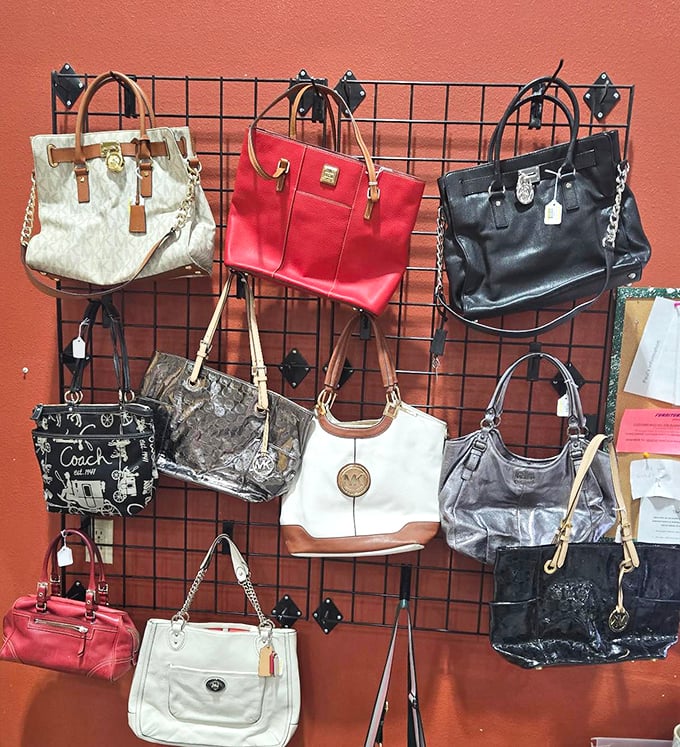 Handbags that once carried life's essentials now wait to organize fresh adventures and daily journeys.