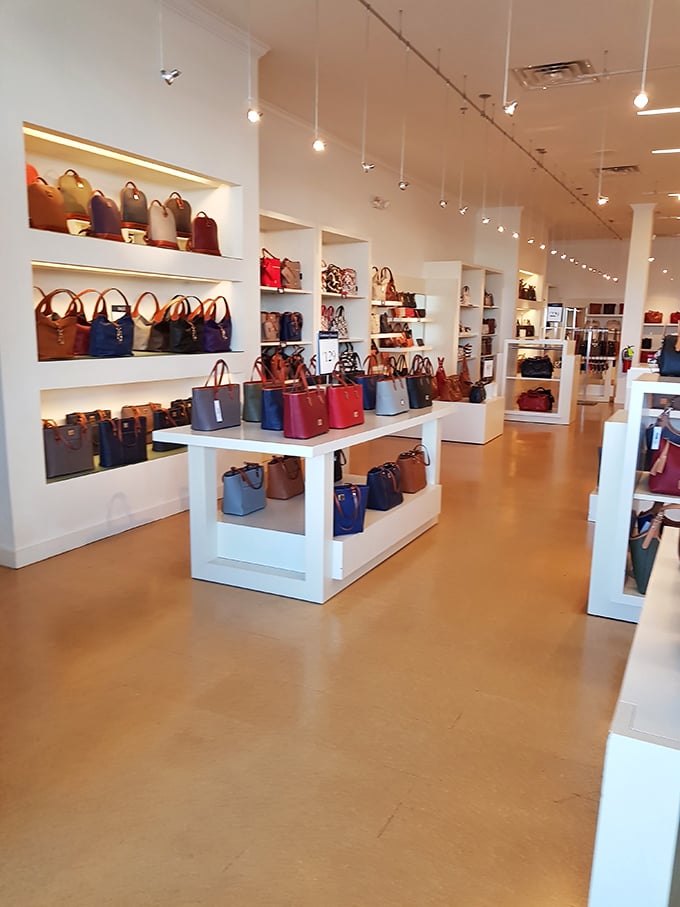 Handbag heaven arranged like a candy store for grown-ups – sweet deals without the sugar crash.