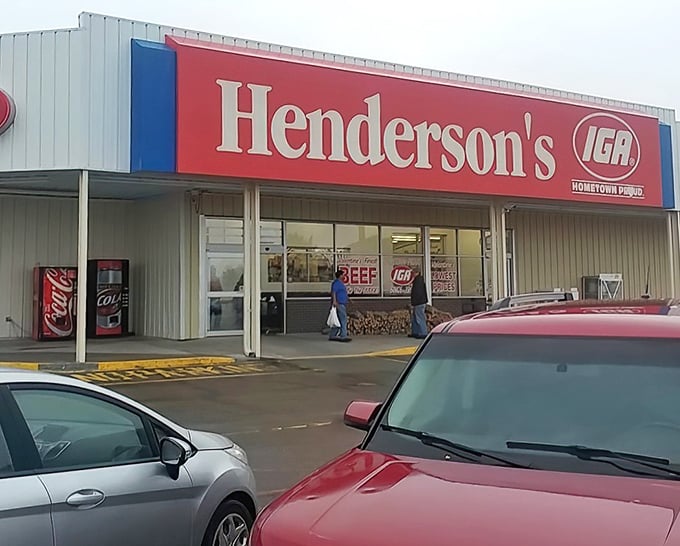 Henderson's IGA isn't just a grocery store—it's Valentine's community hub where shopping carts and conversations move at the same leisurely pace.