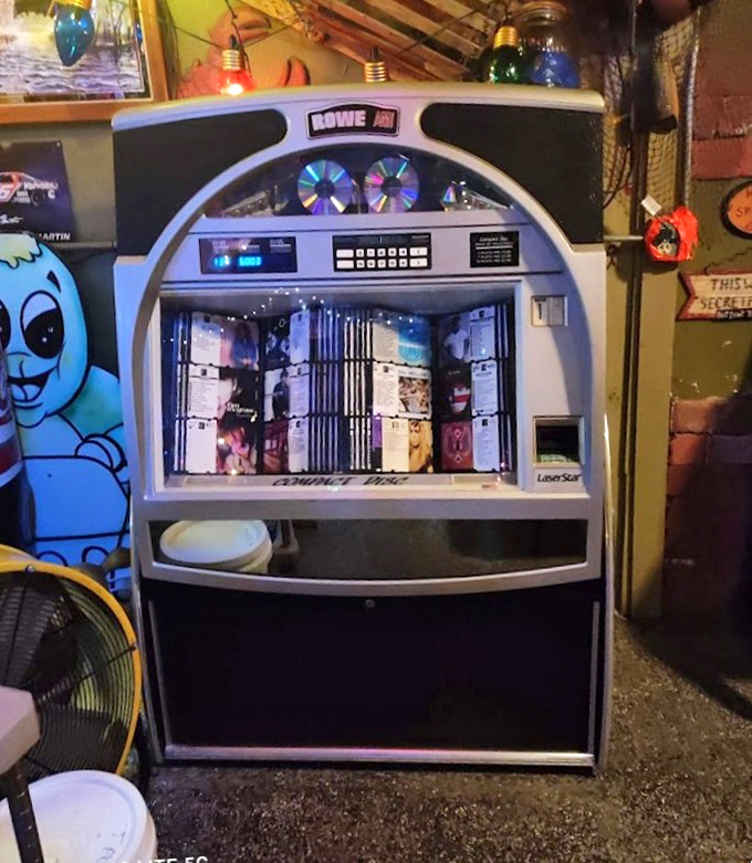 The vintage jukebox stands ready to provide the soundtrack for your meal – because great food deserves great music.