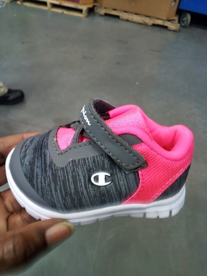 Tiny Champion shoes with major cuteness factor. Some lucky toddler is about to look stylish while learning to navigate the world.