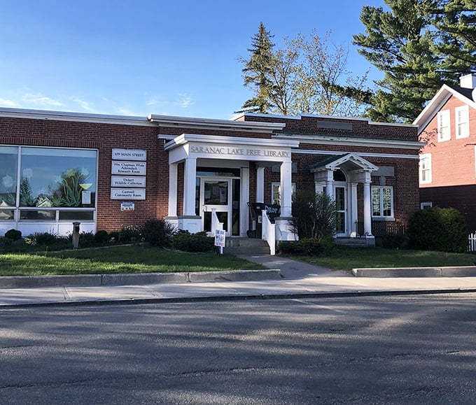 The Saranac Free Library—proof that the best things in life are indeed free, especially when they come with comfortable chairs and unlimited stories.