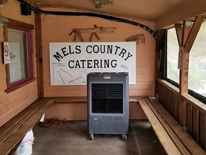 "Peace, Love & Mel's" – the lobby showcases the cafe's community spirit and hints at the cult following this humble eatery enjoys.