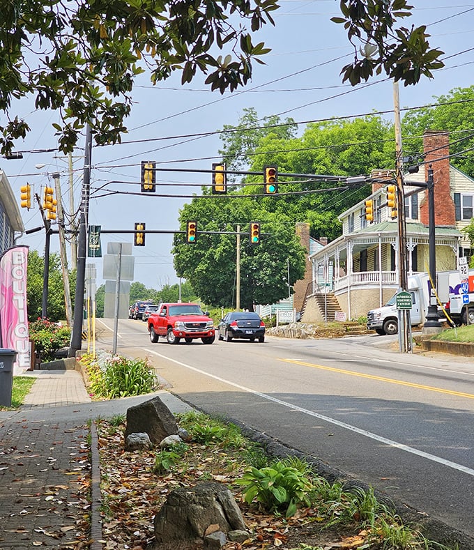 Traffic lights in Dandridge don't rush you – they're just gentle suggestions to pause and appreciate the historic homes lining the streets.