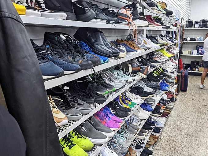Sneakerheads and practical shoppers unite! This footwear collection offers everything from barely-worn Nikes to pristine dress shoes.