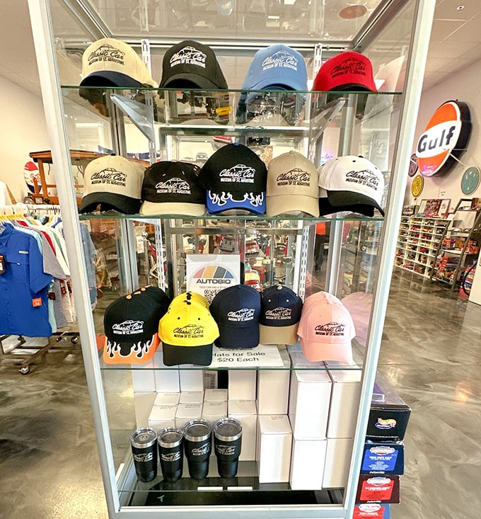 Wear your automotive passion on your head! The gift shop ensures your car enthusiasm doesn't end when you leave the museum.