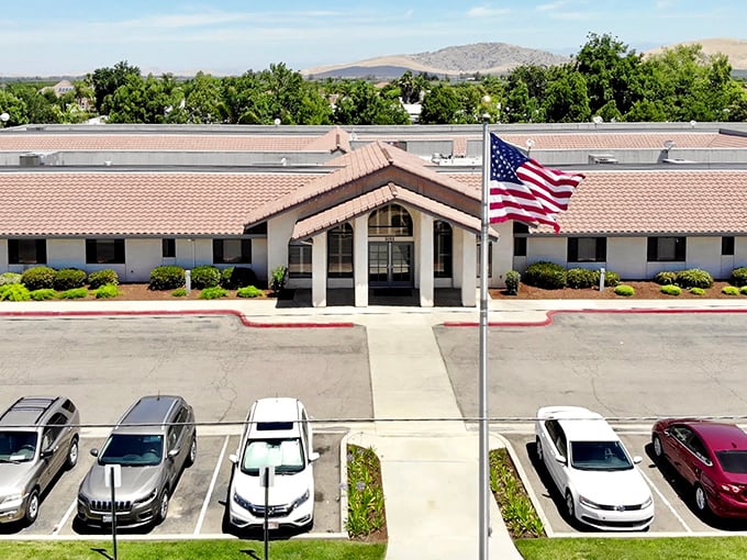 This administrative building might not win architectural awards, but it's where the real work of small-town governance happens—with considerably less drama than C-SPAN would suggest.