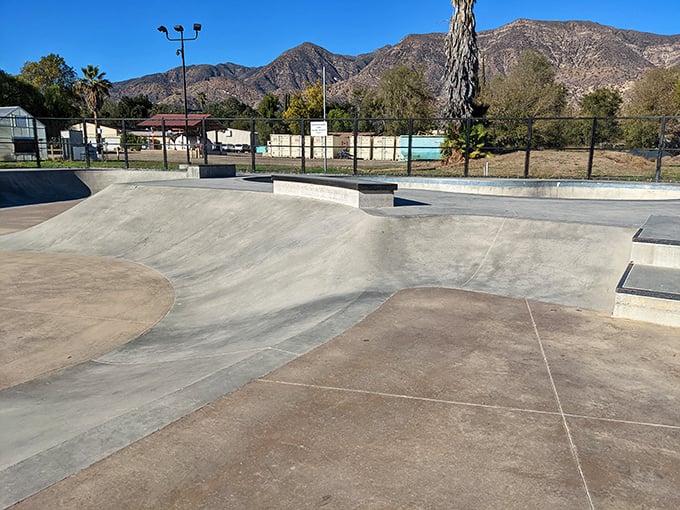 Ojai's skate park proves this town isn't just for meditation retreats – it's where local kids perfect kickflips against a backdrop of mountains.