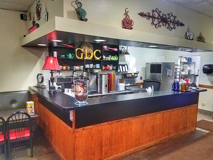 This isn't just an order counter—it's command central for breakfast operations, where coffee dreams become caffeinated reality.