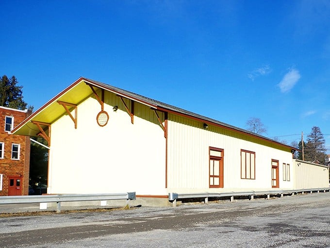 The restored railroad station stands as a testament to Brookville's transportation history—a charming reminder of connections to the wider world.