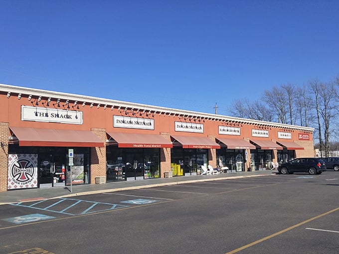 The brick-and-mortar side of Manahawkin's marketplace—where permanent shops offer climate-controlled treasure hunting year-round.