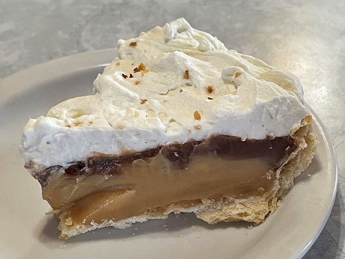 Layer upon heavenly layer, this pie doesn't just satisfy your sweet tooth—it throws it a parade complete with confetti.