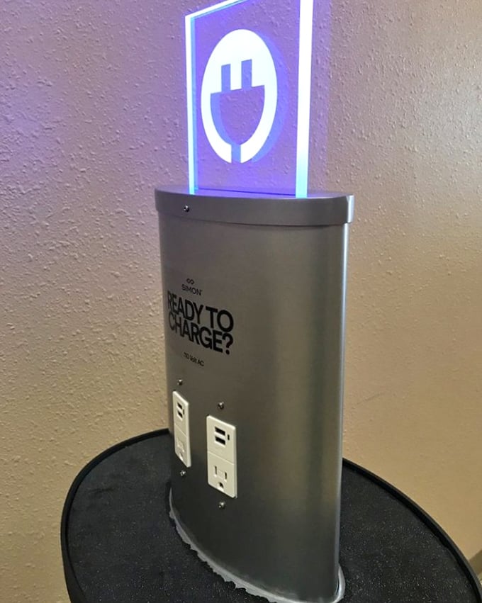 Even your phone gets VIP treatment with charging stations strategically placed for shoppers who've lost track of time (and battery life).
