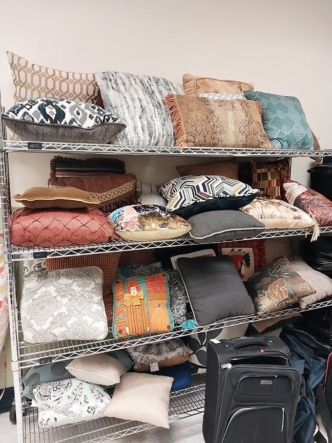 Throw pillows in every pattern imaginable – your couch's chance at a complete personality makeover.