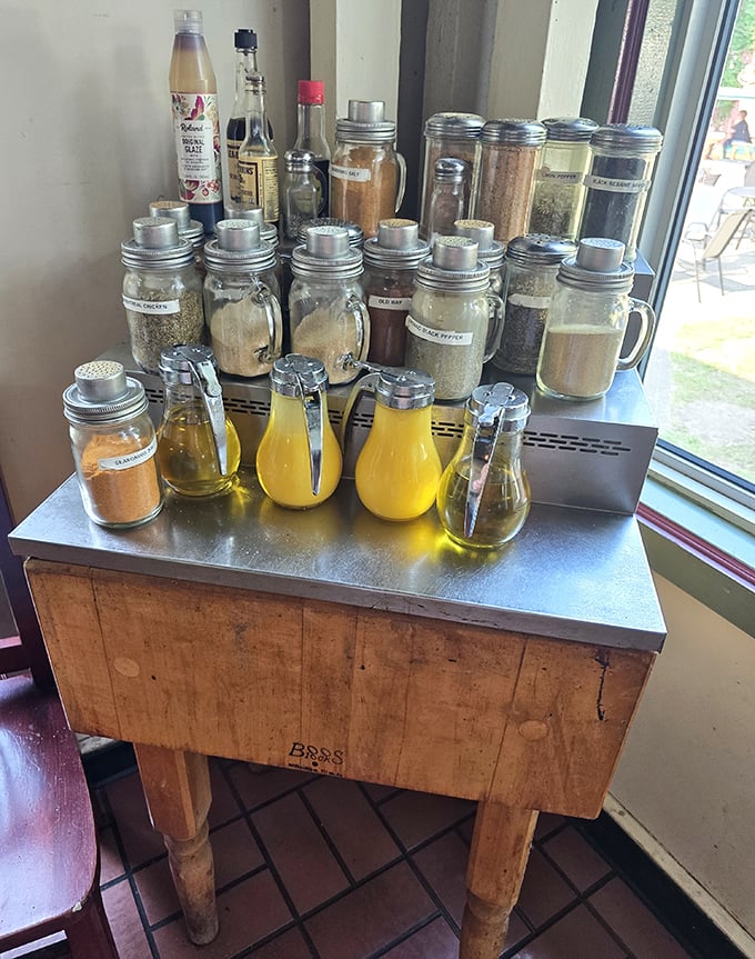 The seasoning station—where magic happens before cooking even begins. Like a scientist's lab, but with tastier results.