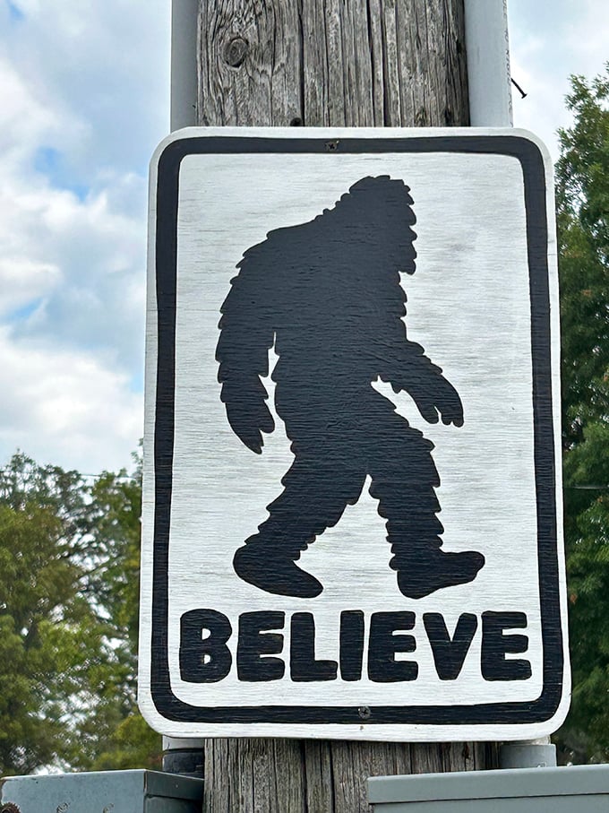 BELIEVE says the sign, and standing before Nelson's impressive form, even the most dedicated skeptic might wonder what else lurks in Ohio's forests.