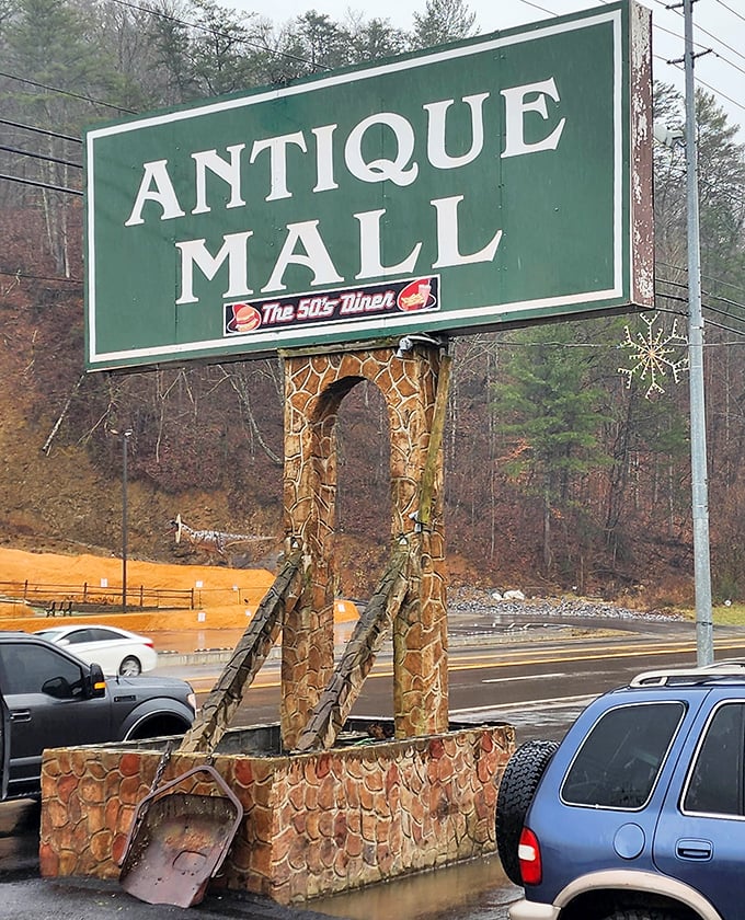 The sign changes with the seasons, but the promise remains the same: treasures await, regardless of weather or wallet size.