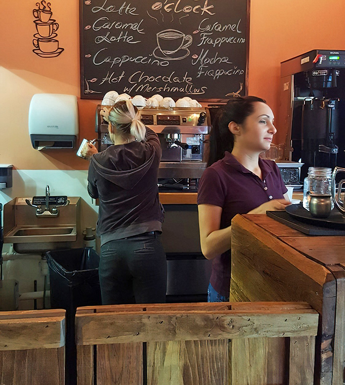 Where the magic happens—skilled baristas crafting morning elixirs with practiced precision. The unsung heroes of your perfect breakfast experience.