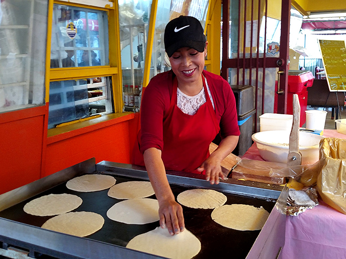 Fresh tortillas being made by hand daily—this isn't just cooking, it's an art form passed down through generations and perfected through practice.