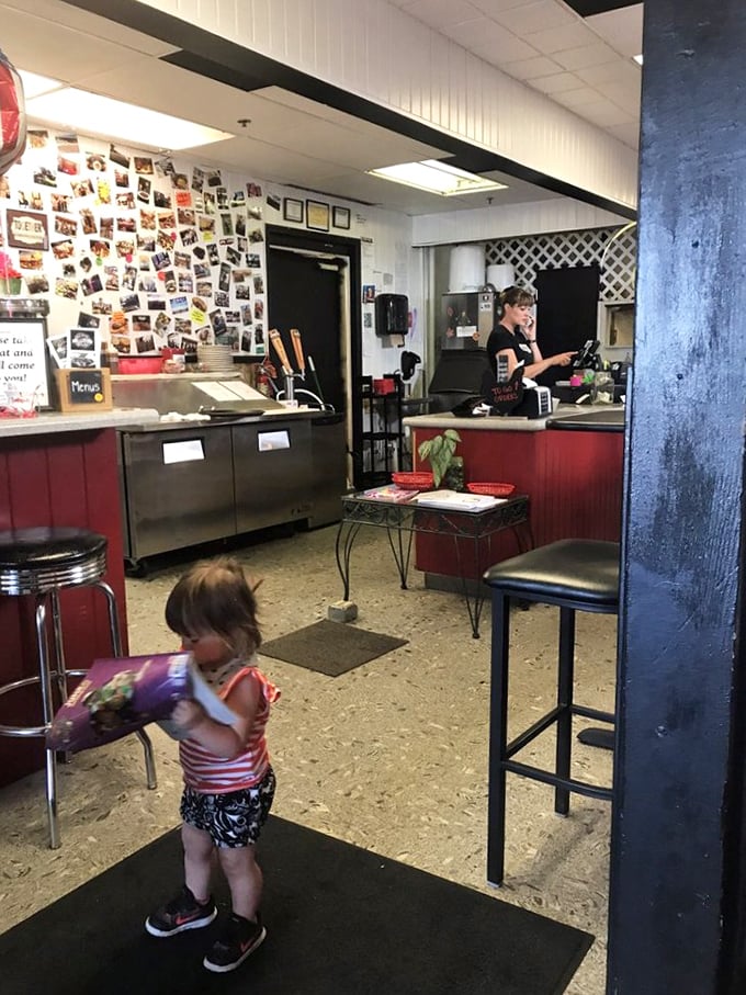 Where the magic happens—a glimpse behind the counter shows the care that goes into each order.