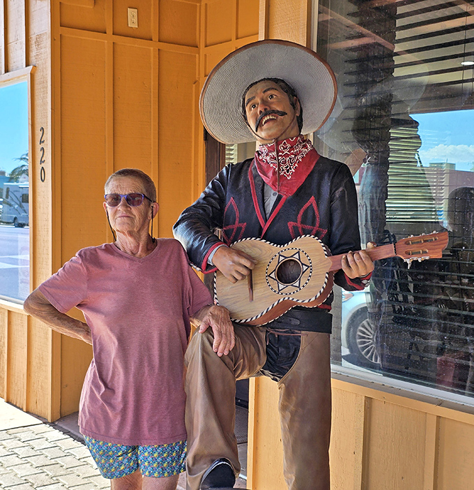 Every great Arizona restaurant needs a mascot – this guitar-strumming caballero has seen generations of hungry patrons come through these doors.