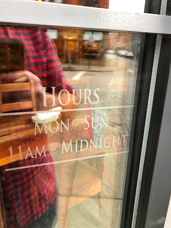 "11AM - MIDNIGHT" reads like poetry to those who believe good food should be available almost any time the craving strikes.