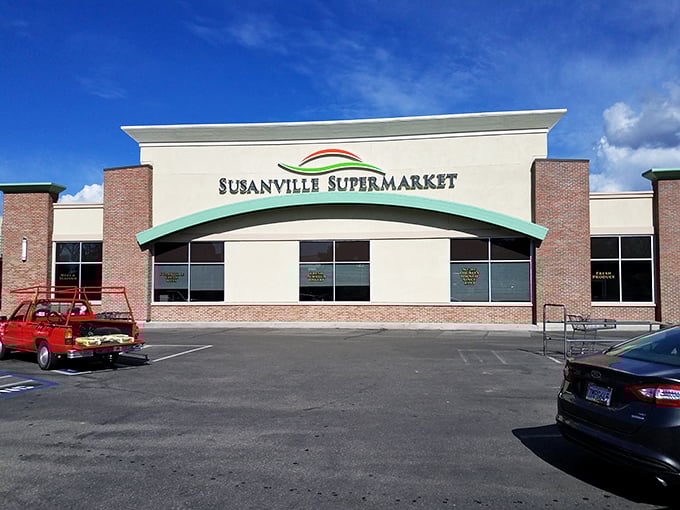 The Susanville Supermarket—where grocery shopping doesn't require taking out a second mortgage like in San Francisco.