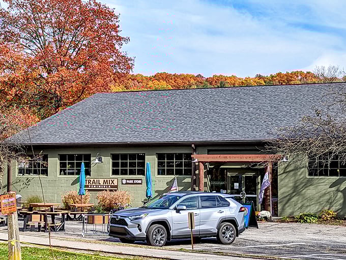Trail Mix Peninsula serves as both café and visitor center, the perfect spot to fuel up before hitting the towpath or recover after conquering it.