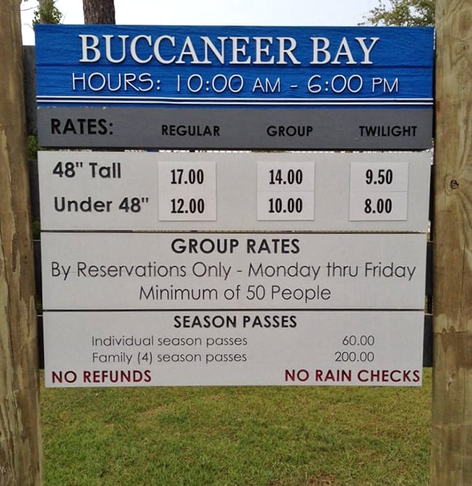 Admission prices that won't make your wallet walk the plank—affordable family fun is still alive and well in Waveland.
