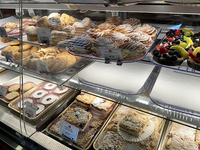The pastry case—where resistance is futile and "I'll just look" becomes "I'll take one of each."