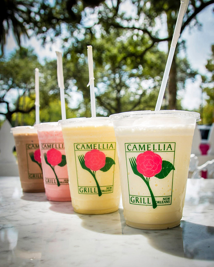 The famous freezes line up like a pastel parade—not quite milkshake, not quite malt, but entirely worth the trip across town.