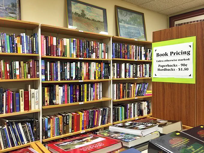 Book pricing that makes bibliophiles weep with joy—paperbacks for less than a dollar means your to-read pile can finally reach the ceiling guilt-free.