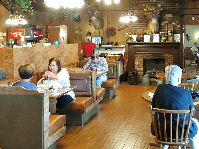 Classic booth seating – where countless family stories have been shared over sweet tea and hushpuppies through the years.