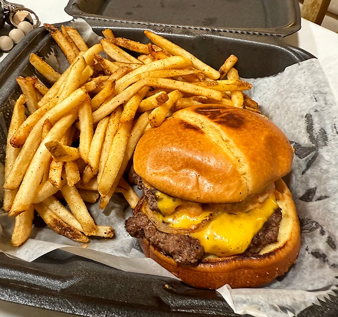 This isn't just a burger and fries – it's what your diet plan warns you about and what your soul desperately needs.