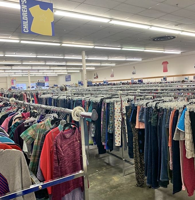 The children's section, where tiny fashionistas can build wardrobes without parents taking out second mortgages.