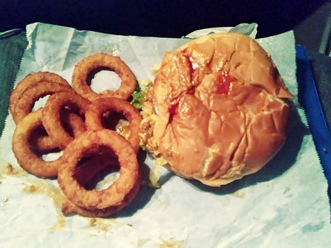 The perfect combo – a burger with onion rings that makes you wonder why you'd ever order anything else.