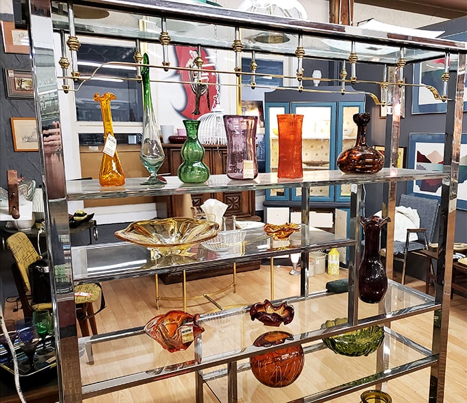 These colorful glass treasures once adorned homes where "entertaining" meant cocktail parties with neighbors, not Netflix binges.