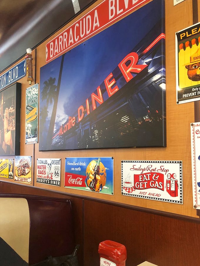Vintage signs and neon nostalgia create an atmosphere that makes you feel like you've traveled back to simpler times.