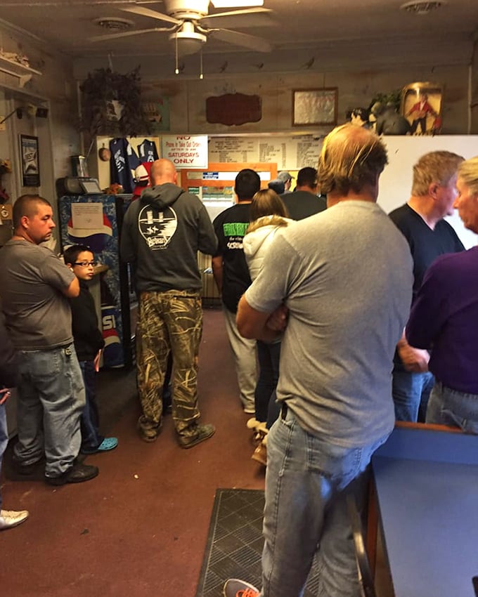 The morning rush at Helen's—where people from all walks of life unite in the democratic pursuit of exceptional breakfast.