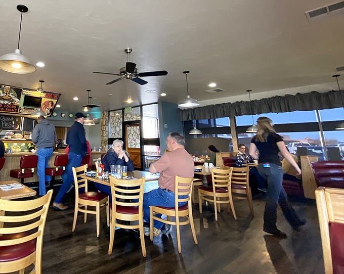 Where breakfast plans are hatched and coffee flows freely – Jerry's dining room is democracy in action, one plate of eggs at a time.