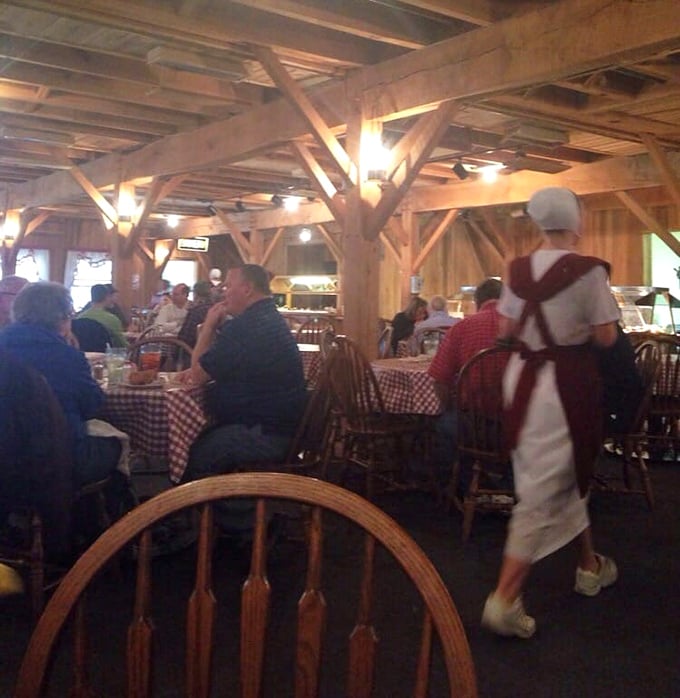 Where Amish tradition meets hungry travelers—a dining room where calories don't count and conversations flow as freely as the coffee.