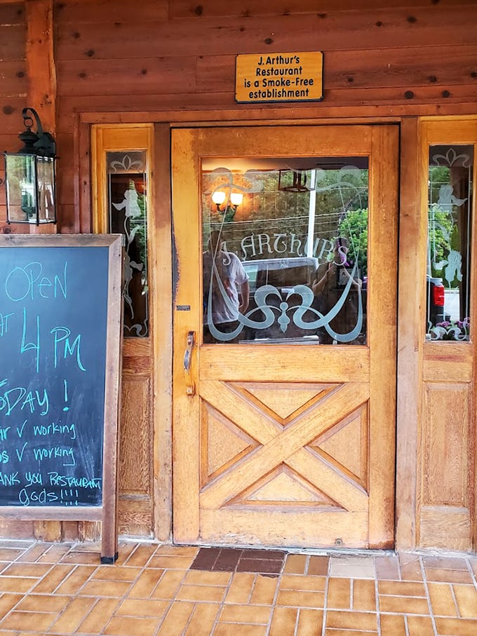 The entrance says "come as you are," and means it—no dress code except bring your appetite.