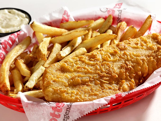 Golden-battered fish alongside perfectly cooked fries—a classic combo elevated to art form. That tartar sauce isn't just a condiment; it's the perfect supporting actor.